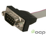 Panel Mount DB9 Male Serial Port with Bracket - OCP Group Inc.
